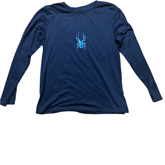 Spyder | Swim | Spyder Blue Long Sleeve Rash Guard With Spider Graphic ...